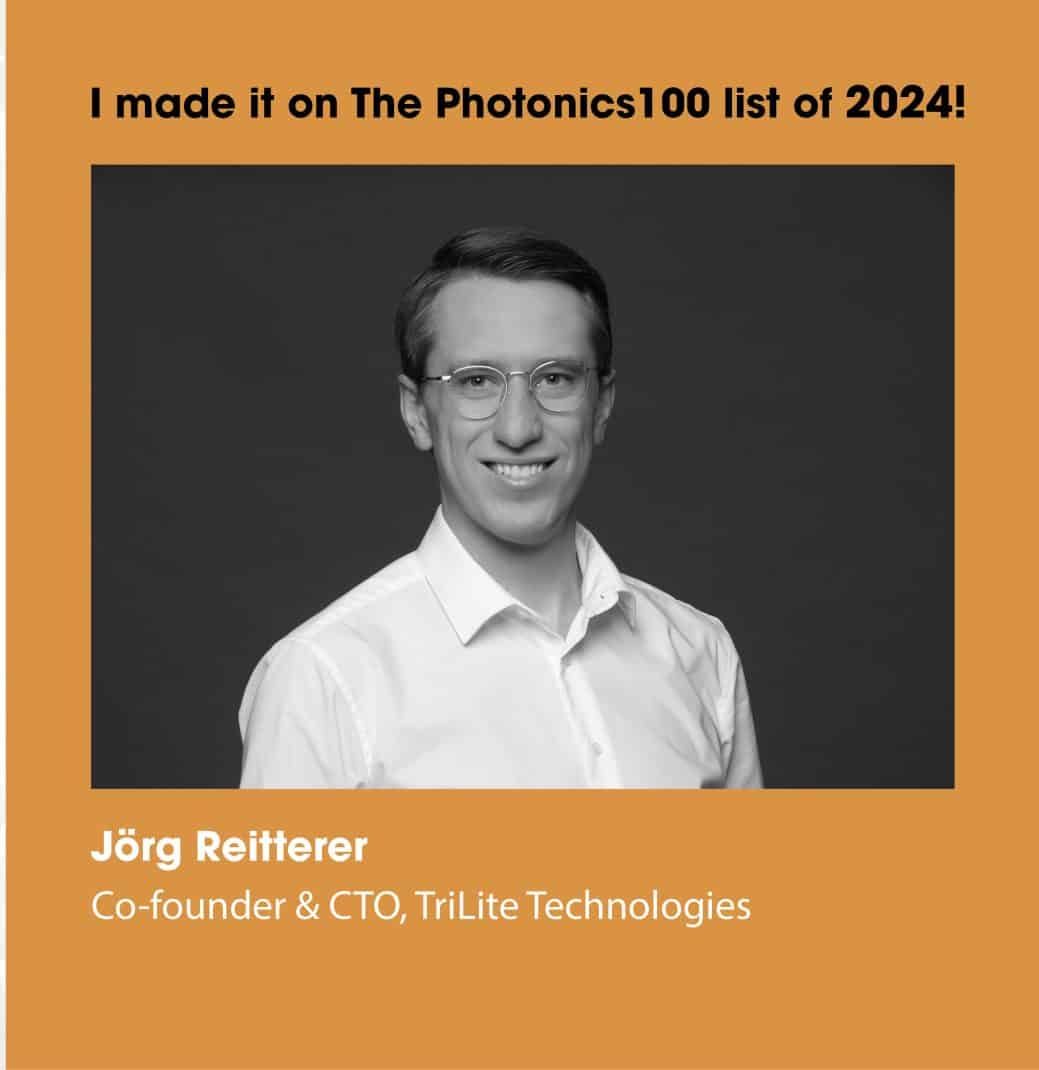 Dr. Jörg Reitterer, Honored as One of the Photonics100
